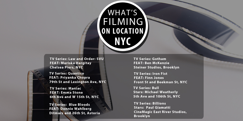 What’s Filming In New York Today 12-5-2017 | On Location Tours